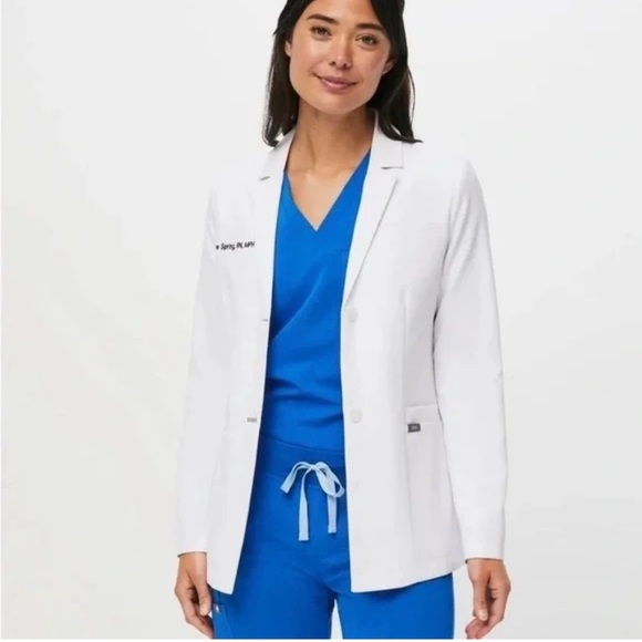 Figs | Jackets & Coats | Figs Bellevue Slim Short Lab Coat | Poshmark